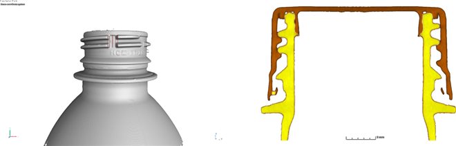 3D X-Ray CT Inspection of plastic bottle caps and bottle necks ...