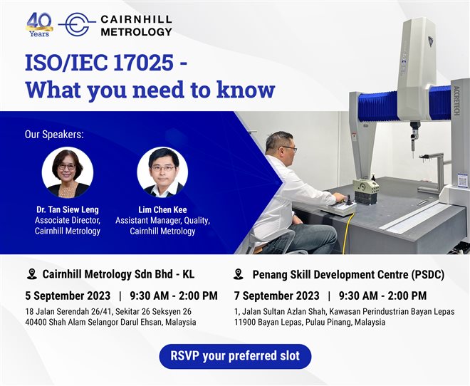 ISO/IEC 17025 Seminar | Cairnhill Metrology Sdn Bhd - Trade Events ...
